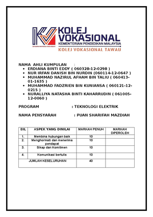 Laporan ojt - Full Report - BAB 1: PENGENALAN 1 Pengenalan Praktikal ...