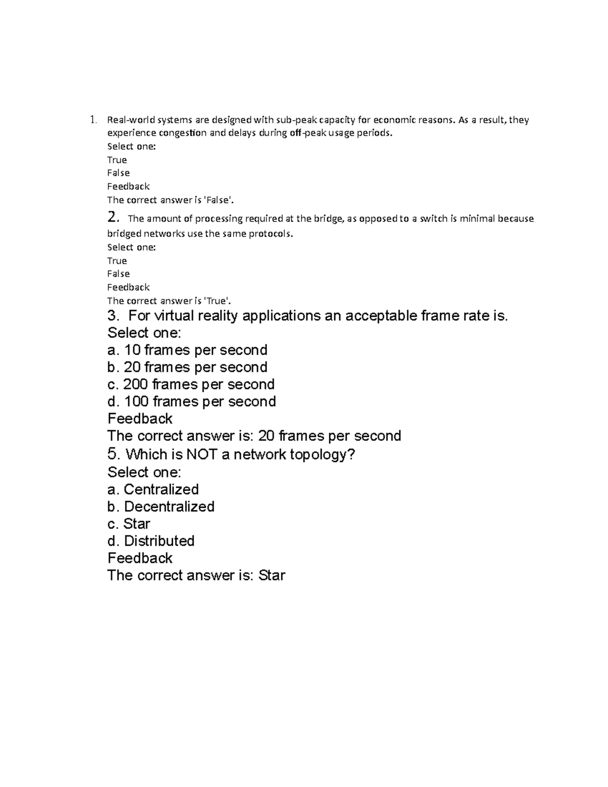 CS 4404 quizlets-5 - CS4404 - Real-world systems are designed with sub ...