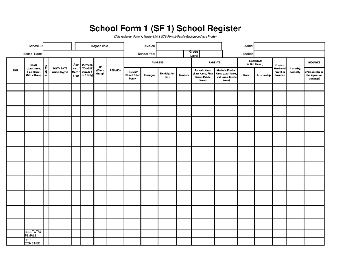 SF1 2022 Grade-1-SSES - one of the requirements for portfolio ...