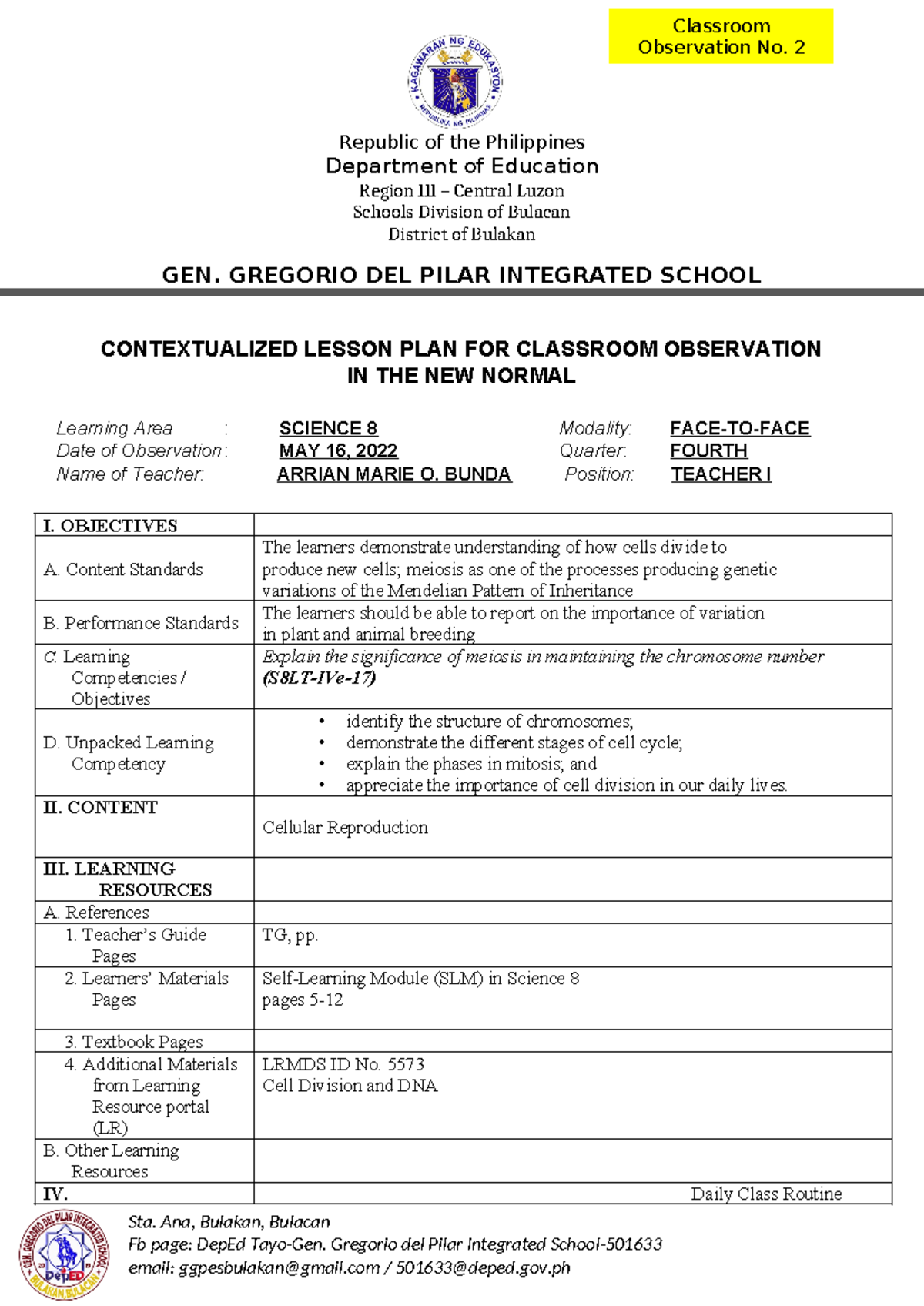 Ambunda DLP CO2 2022 - Sta. Ana, Bulakan, Bulacan Fb page: DepEd Tayo ...