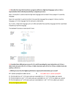 Homework 4 - Architecture of computers hw 4 - 4.1 Consider the ...