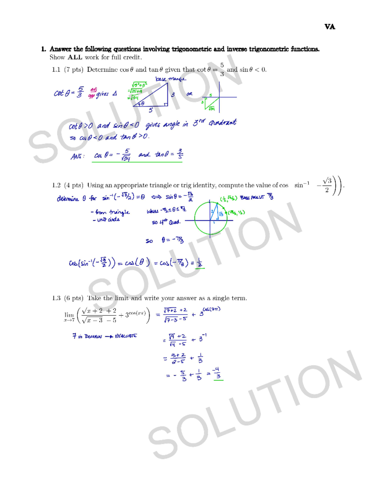 Calc test 1 - MATH 1010 - Studocu