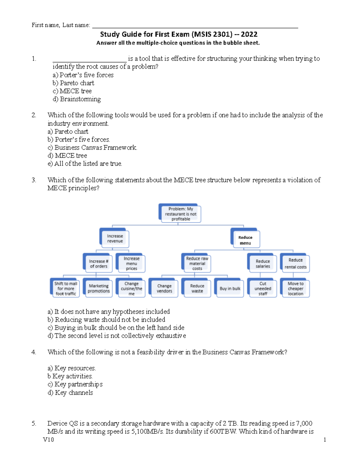 First Exam Study Guide MSIS 2301 FALL 2022 2-2 - Study Guide for First ... First Exam Study Guide MSIS 2301 FALL 2022 2-2 - Study Guide for First ...
