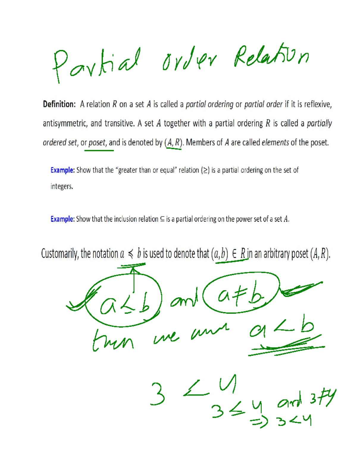 15 3 2022 - Partial Order Relation by Dr. Manoranjan Sahoo. - Discrete ...