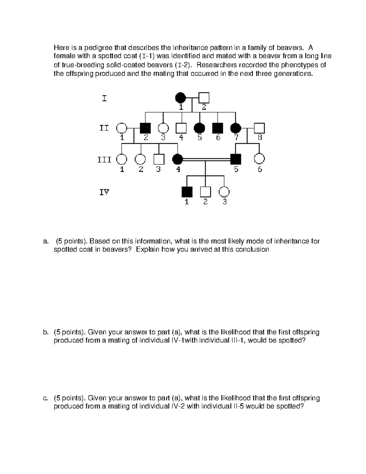Mod2 in class problems 09272021 - Here is a pedigree that describes the ...