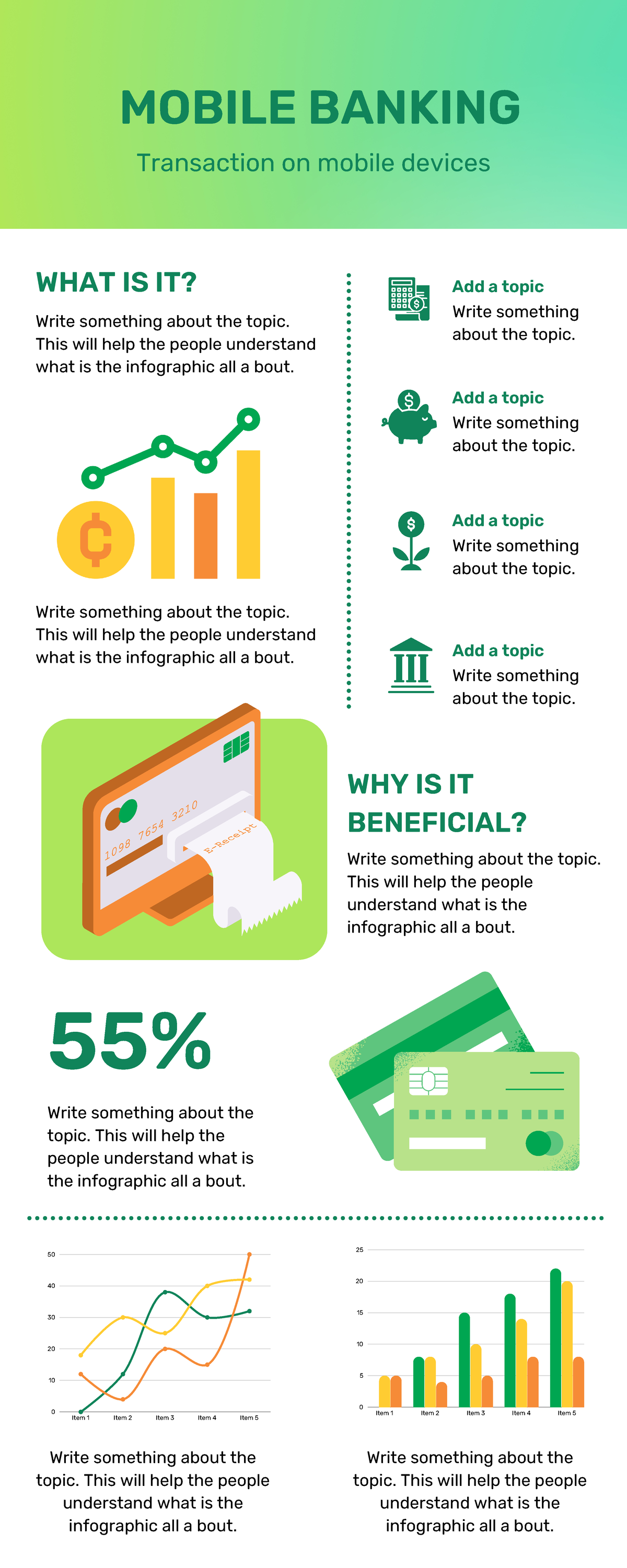 Gradient Mobile Banking Infographic - WHAT IS IT? WHY IS IT BENEFICIAL ...