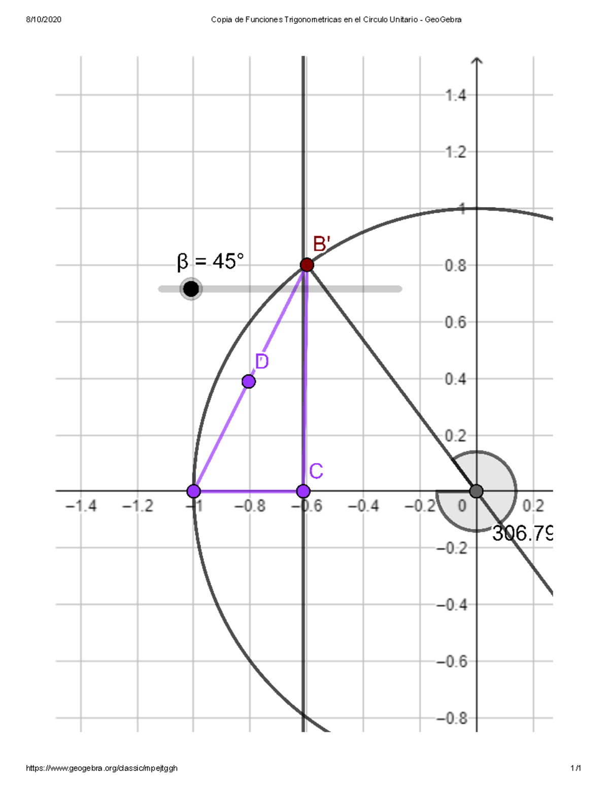 Funciones Trigonometricas en el Circulo Unitario - Geo Gebra ...