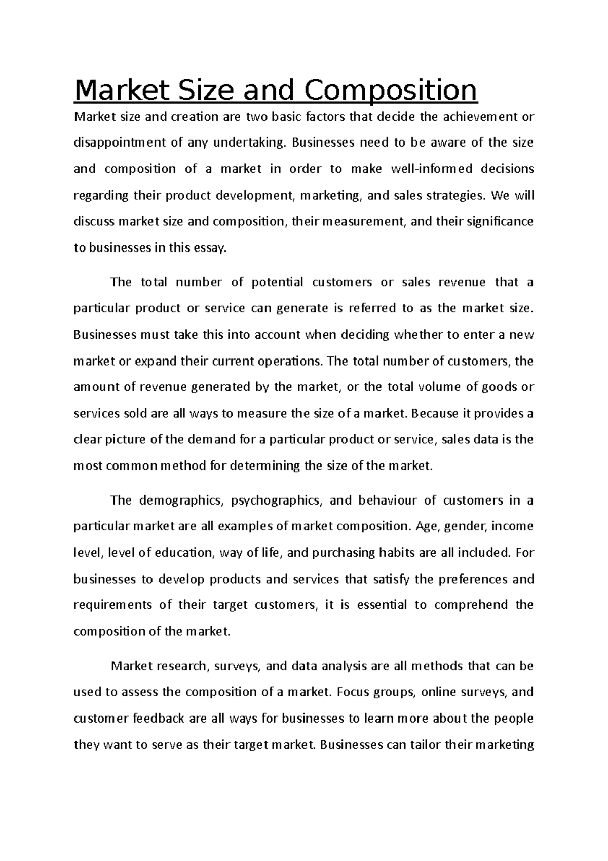 Market Size and Composition - Market Size and Composition Market size ...