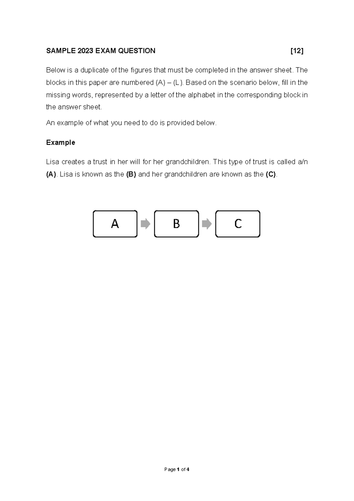 Sample 2023 EXAM Question - SAMPLE 2023 EXAM QUESTION [ 12 ] Below is a ...
