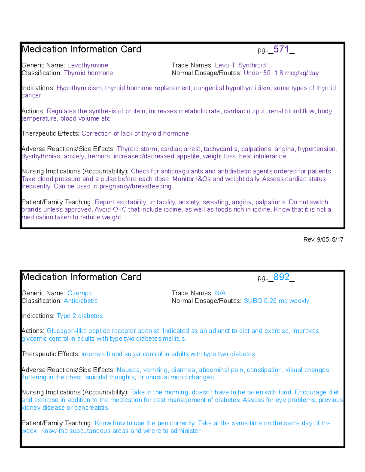 Med Cards - Medication Information Card pg._ 571 _ Generic Name ...
