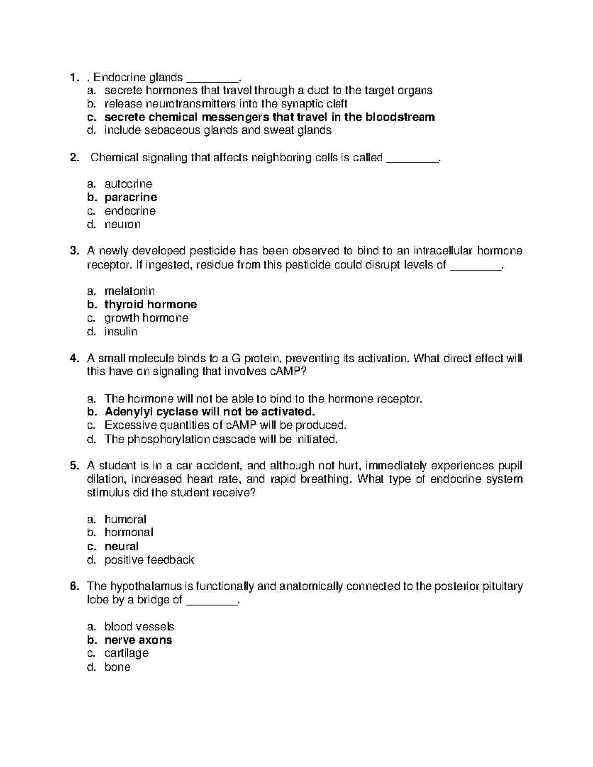 Endocrine Sytem - notes - 1.. Endocrine glands ________. a. secrete ...