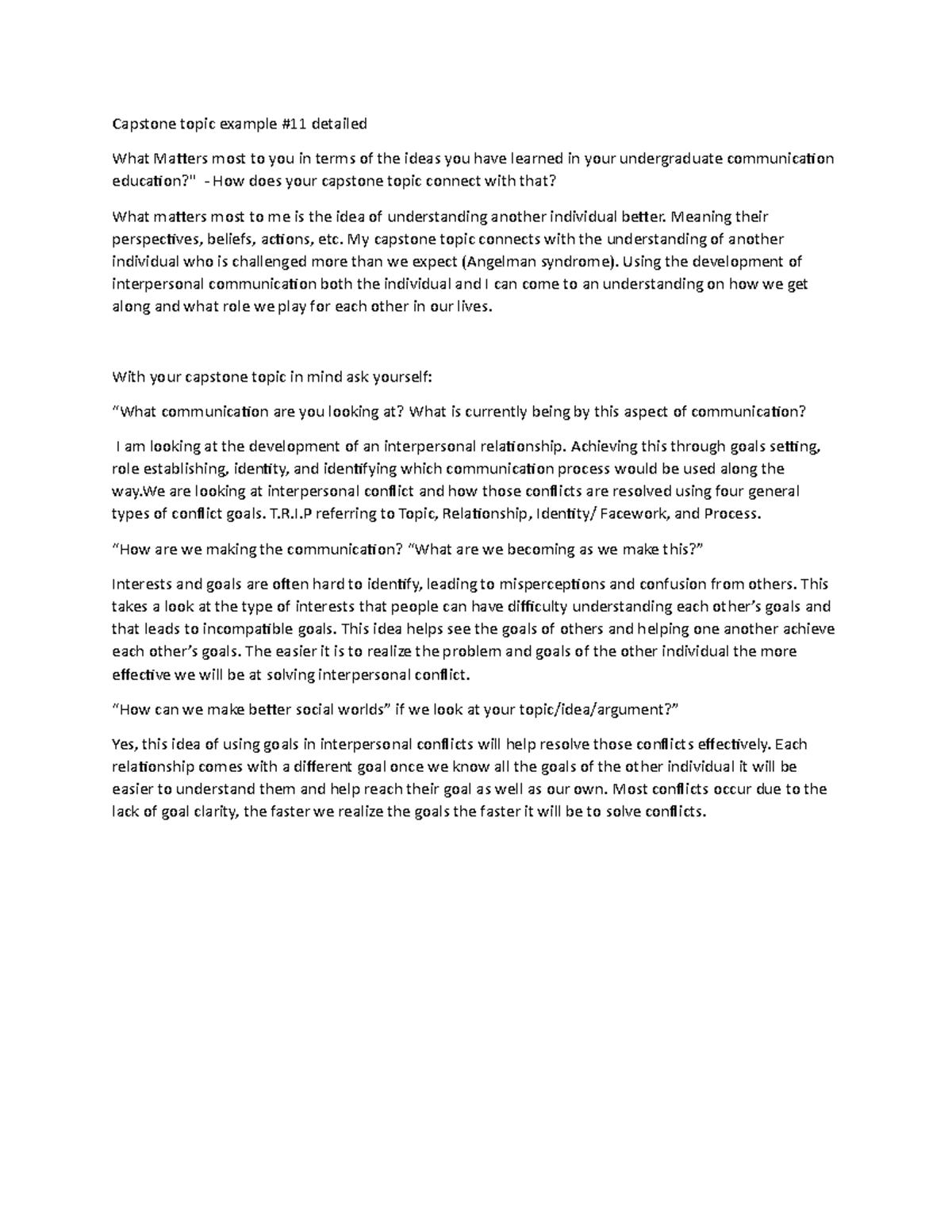 CT 11 - Capstone topic example. - Capstone topic example #11 detailed ...