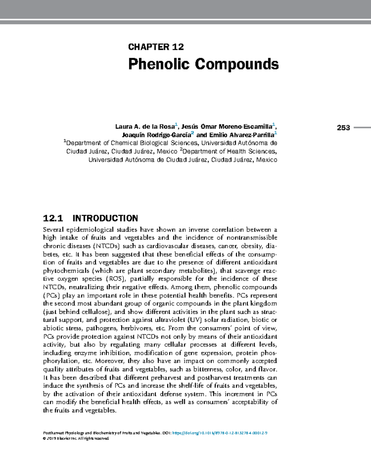 Chapter 12. Phenolic Compounds - CHAPTER 12 Phenolic Compounds Laura A ...