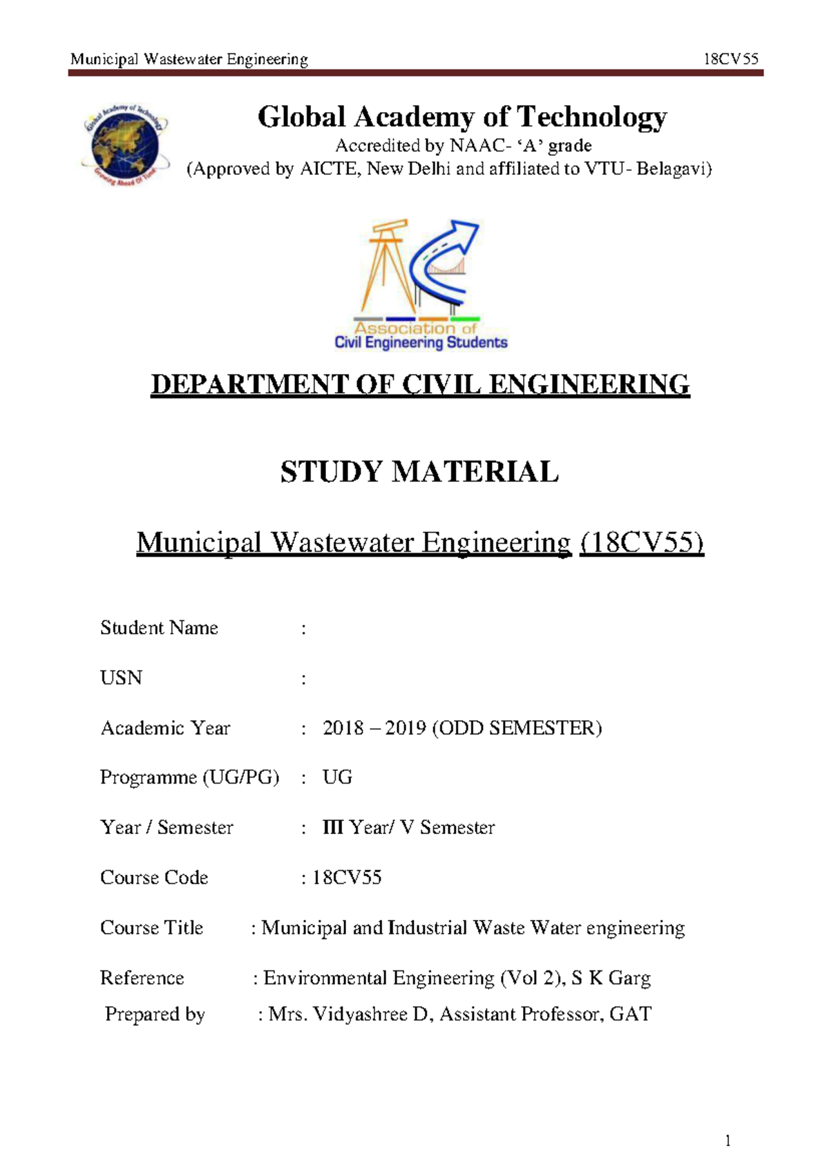 18CV55-Module-1 - Automotive engineering - Global Academy of Technology ...