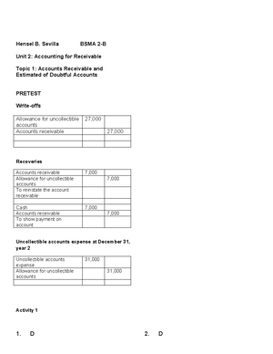 Theories OF Accounts Receivable and Allowance for Doubtful Accounts - TRADE AND OTHER ...