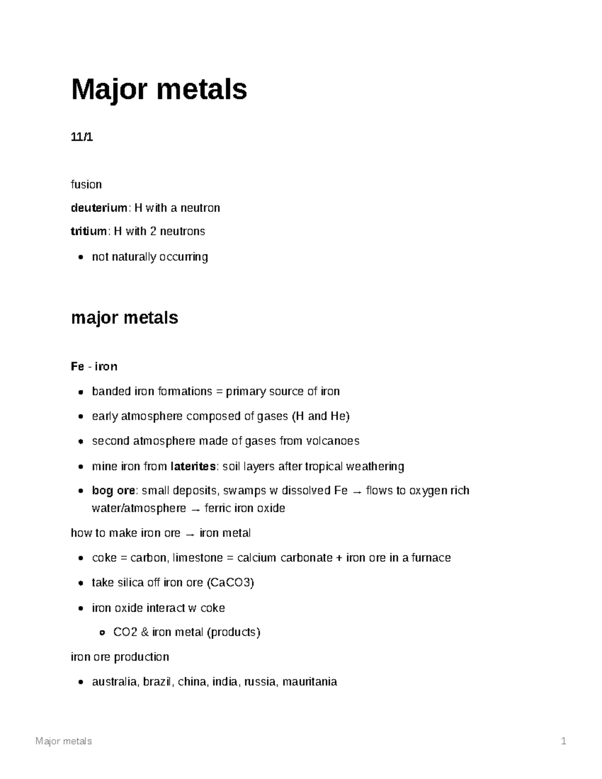 Wk 9 Tuesday 11-1-22 - Lecture notes, professor Peter Kelemen - Major ...