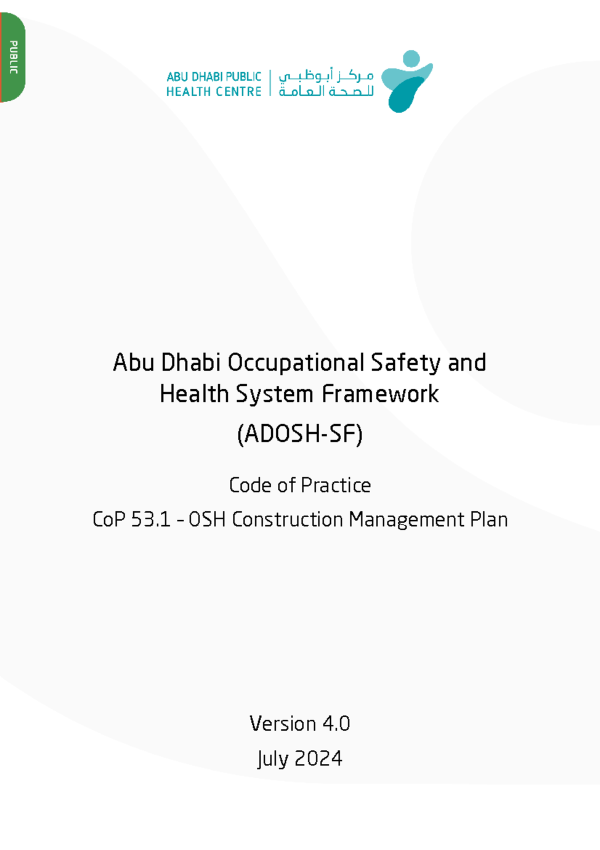 Abu Dhabi OSH Construction Management Plan - Abu Dhabi Occupational ...
