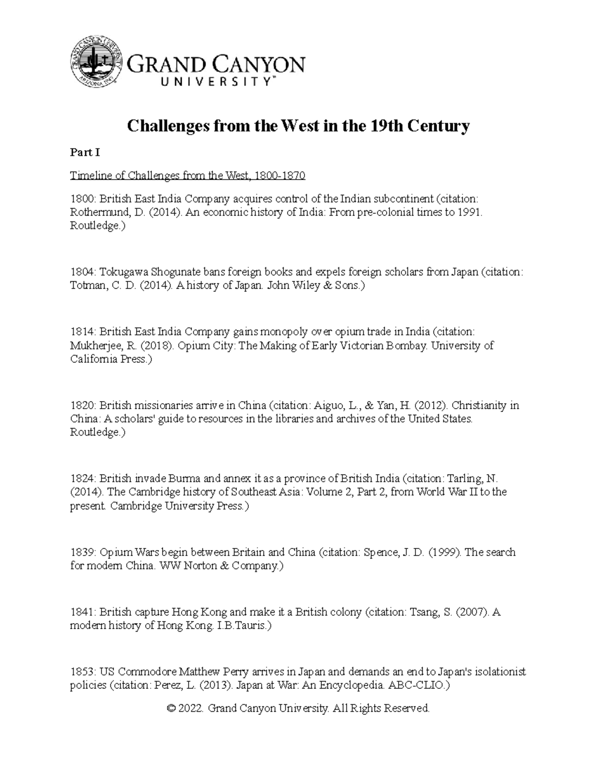 HIS 350 RS T4 Challengesfromthe Westinthe 19th Century - Challenges ...