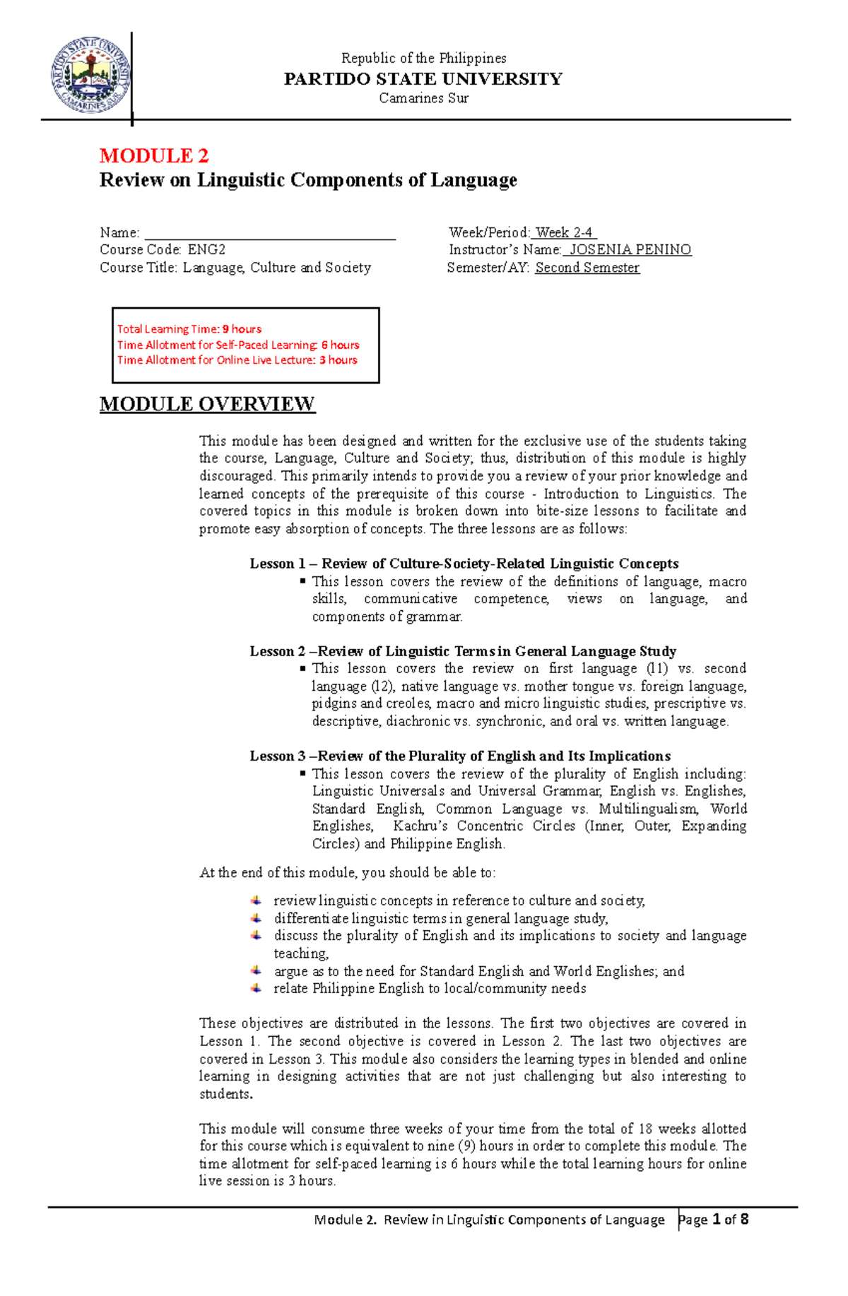 Week 2 Module 2 Lesson 1 b04a98cc0a5c34f78cc113b1be87ec0e - PARTIDO ...