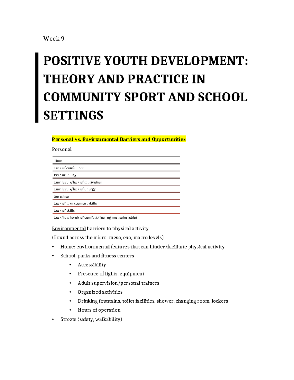 Week 9 apa 211 - WEEK NINE NOTES FOR INTERVENTION THEORIES IN 2021 ...