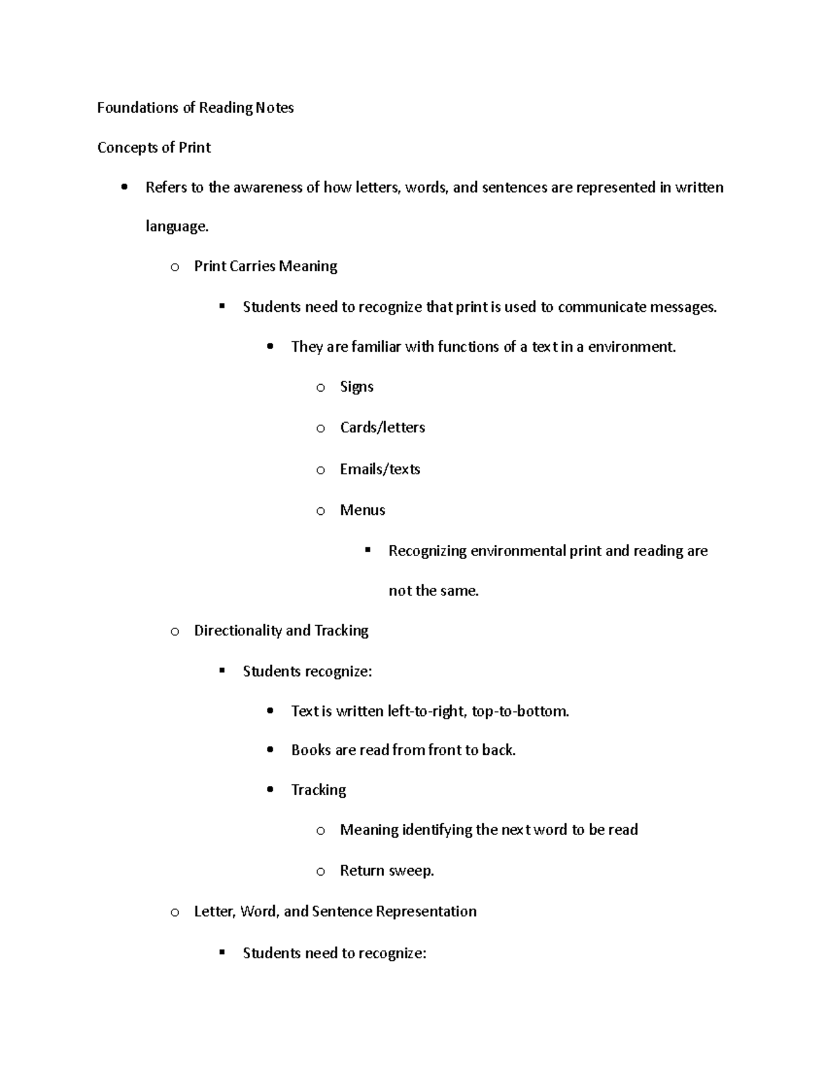 Foundations of Reading Notes Part 1 - Foundations of Reading Notes ...