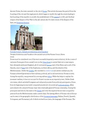 Ancient Rome politics - Google Docs - Ancient Rome Politics The Romans ...