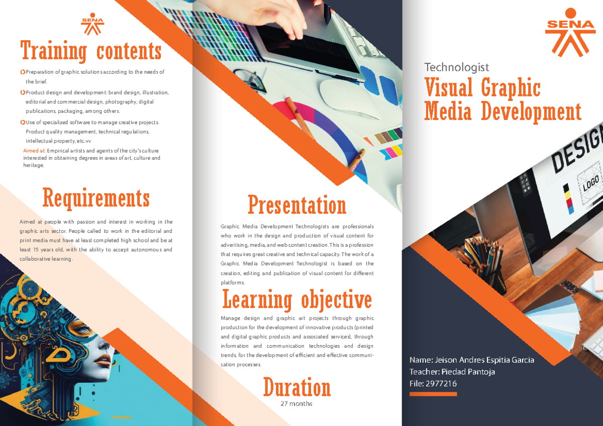 Folleto Informativo Carrera Tecnologo Desarrollo de medios gráficos ...