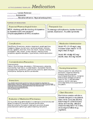 ATI Medication Sheet (Template)-5 - ACTIVE LEARNING TEMPLATES ...