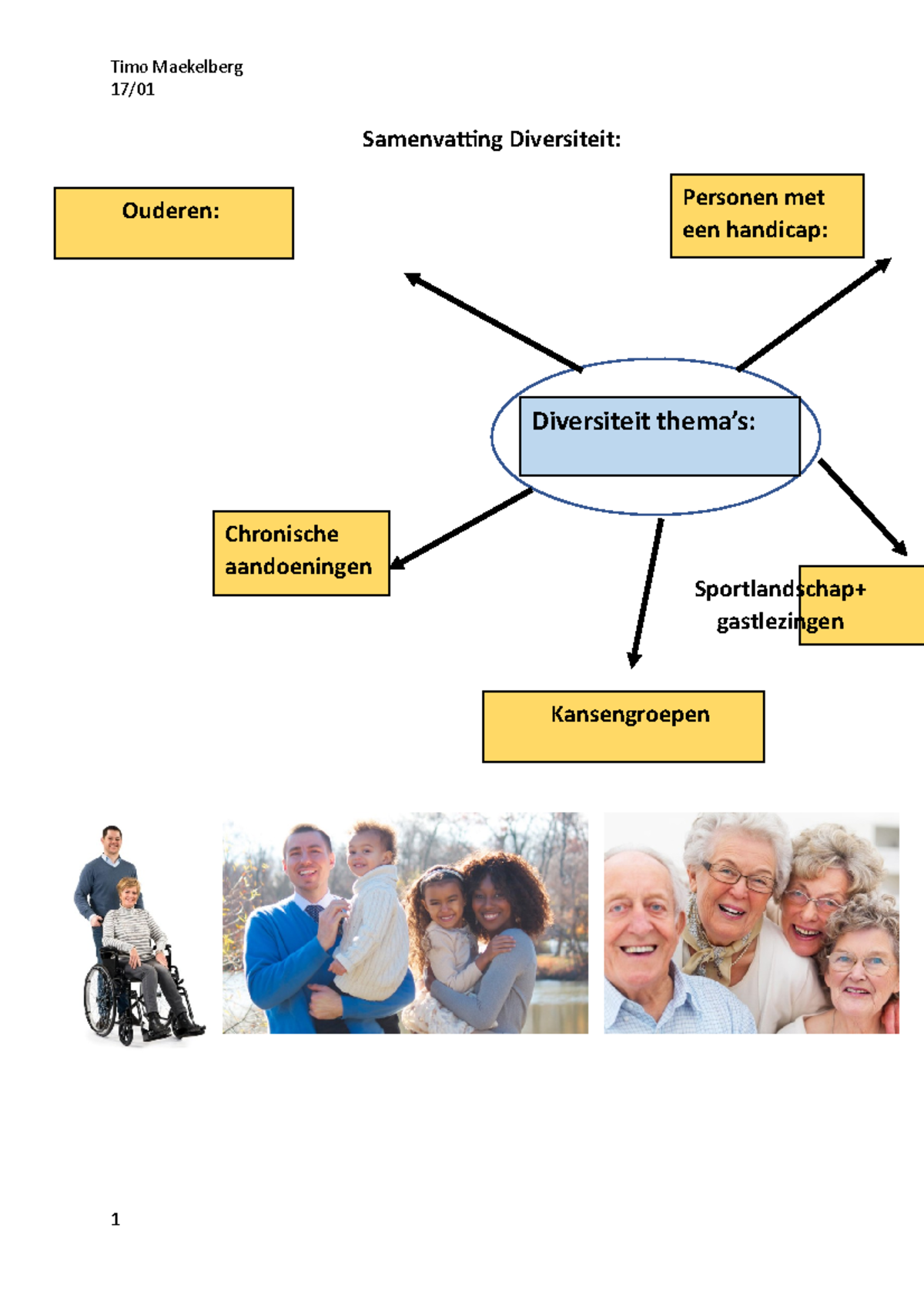 Bewegingsrecreatie 1 Diversiteit samenvatting - 17/ Samenvatting Diversiteit: Personen met een ...