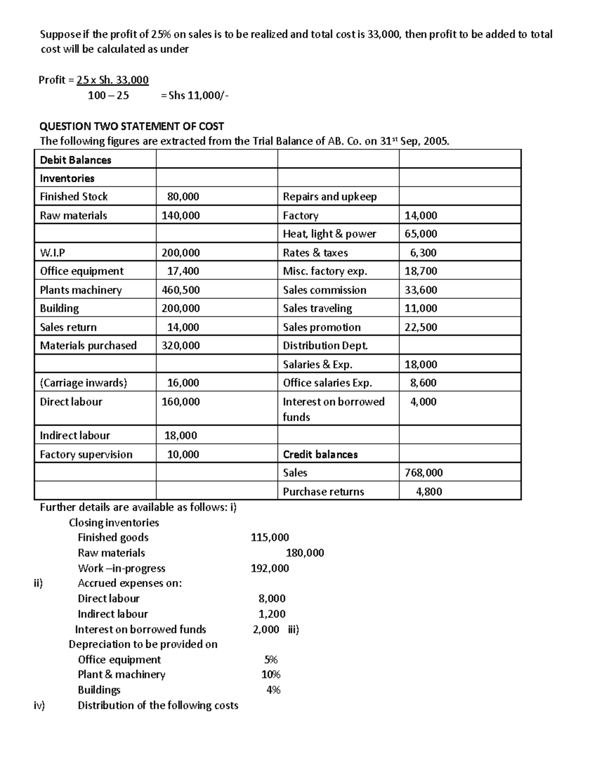 Cost Accounting Lecture Notes-78-88 - Suppose if the profit of 25% on ...