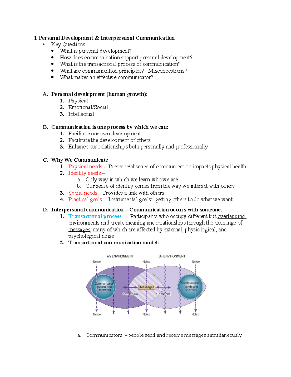 1 Personal Development - outline - 1 Personal Development ...