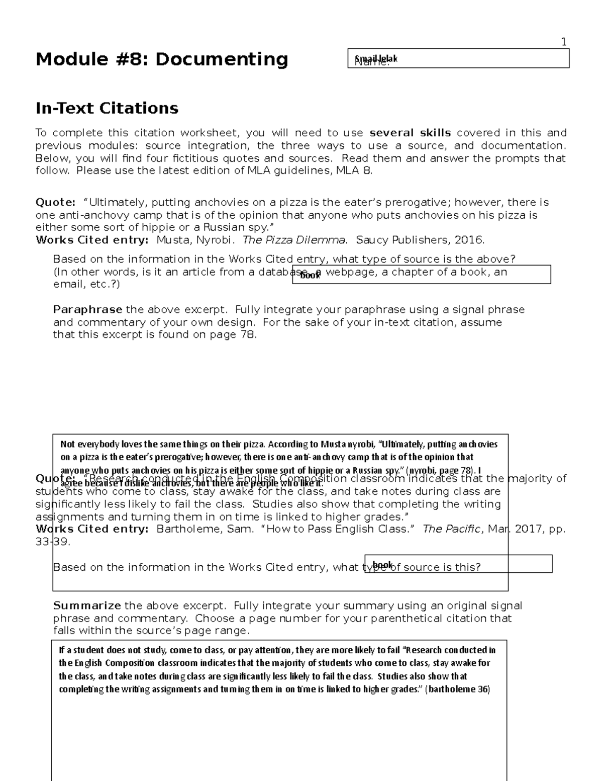 Module 8 Documenting WordGrand Rapids Community College- Edit Course ...