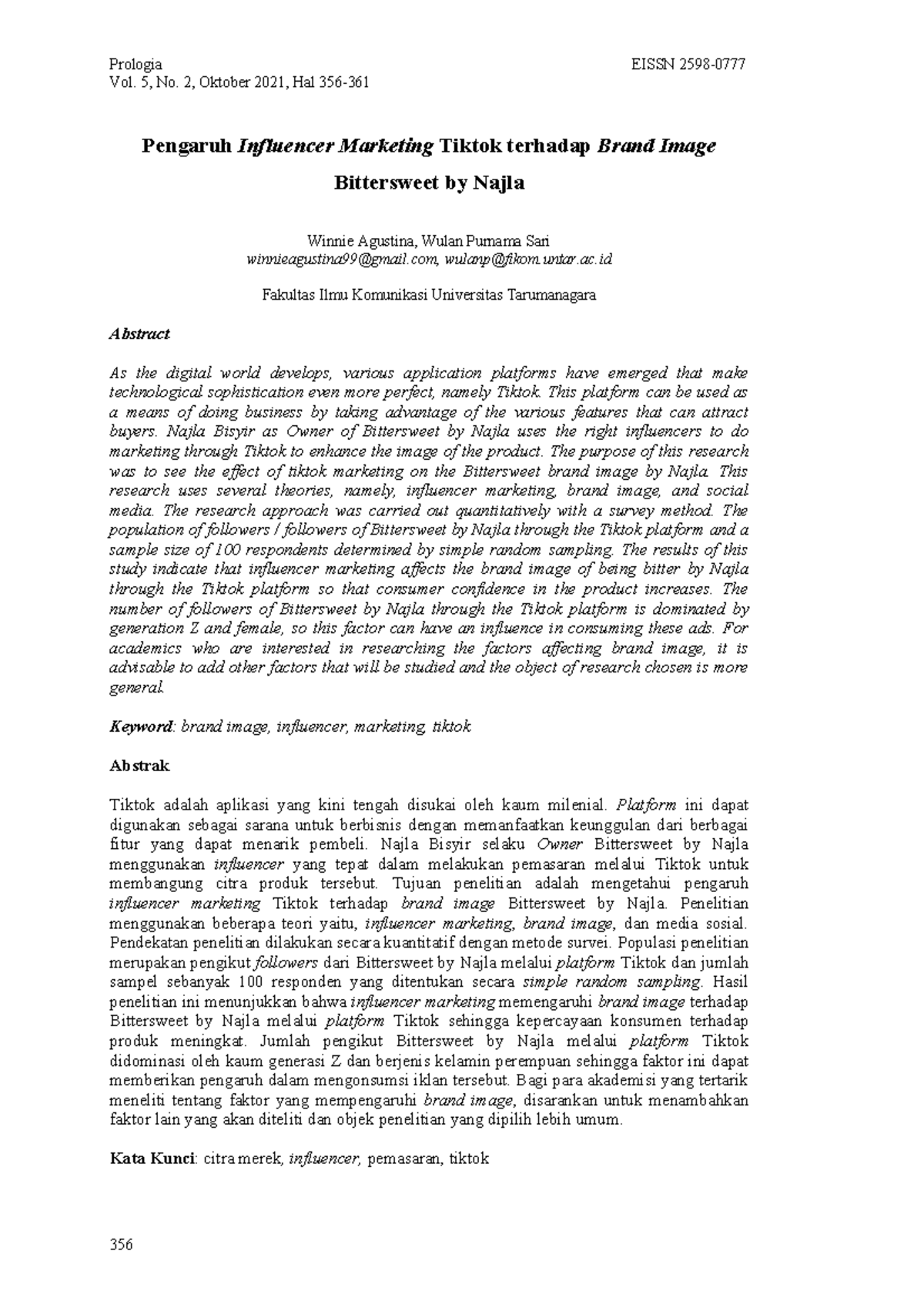 Jurnaladm,+356 - Indonesia - Prologia EISSN 2598- Vol. 5, No. 2 ...