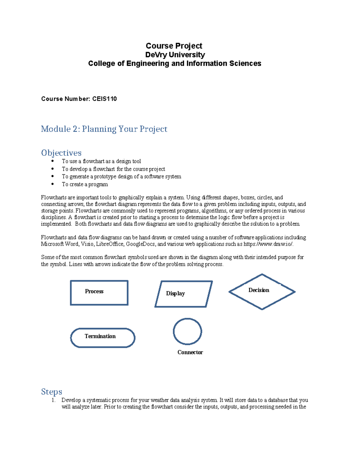 CEIS110 SA Guide Module 2 Anaconda - Course Project DeVry University ...