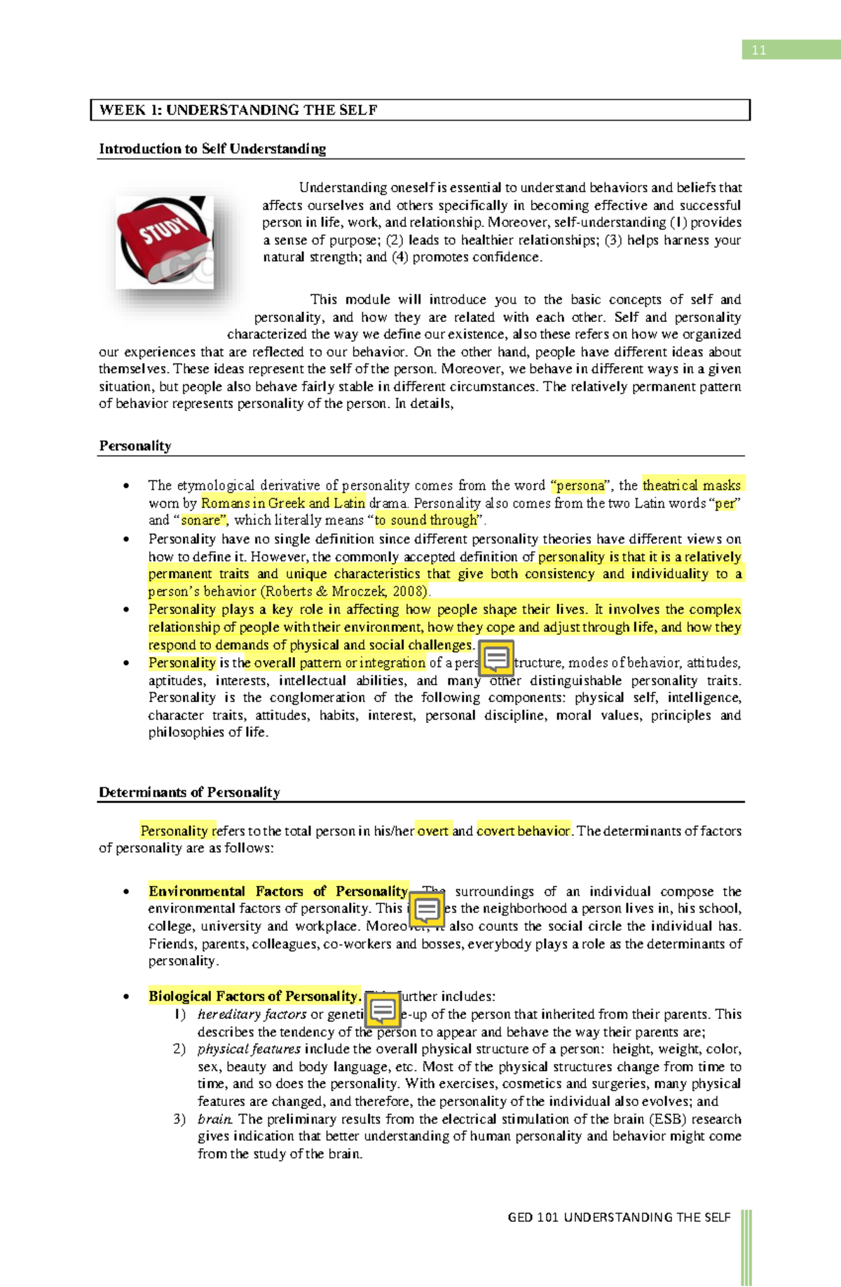 1. Introduction to Self - Warning: Popup annotation has a missing or invalid parent annotation ...