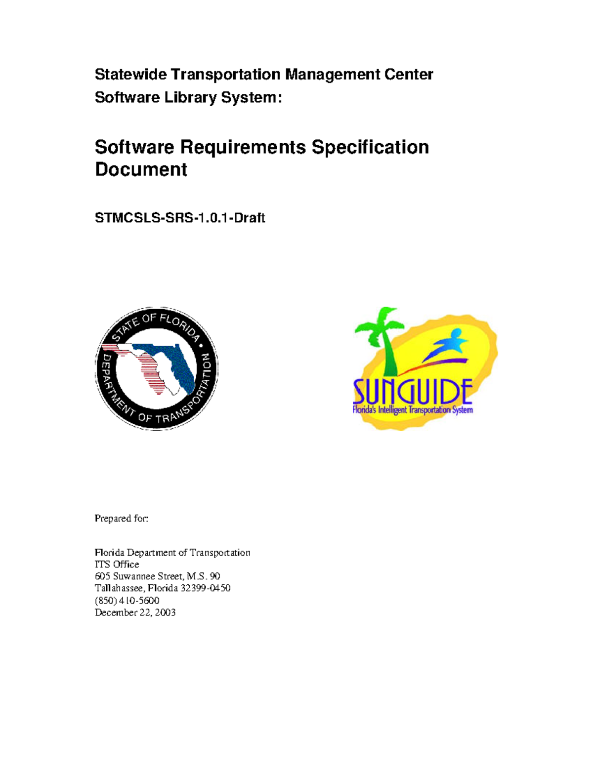Stmcsls-SRS-1 - Hsoeoe - Statewide Transportation Management Center Software Library System ...