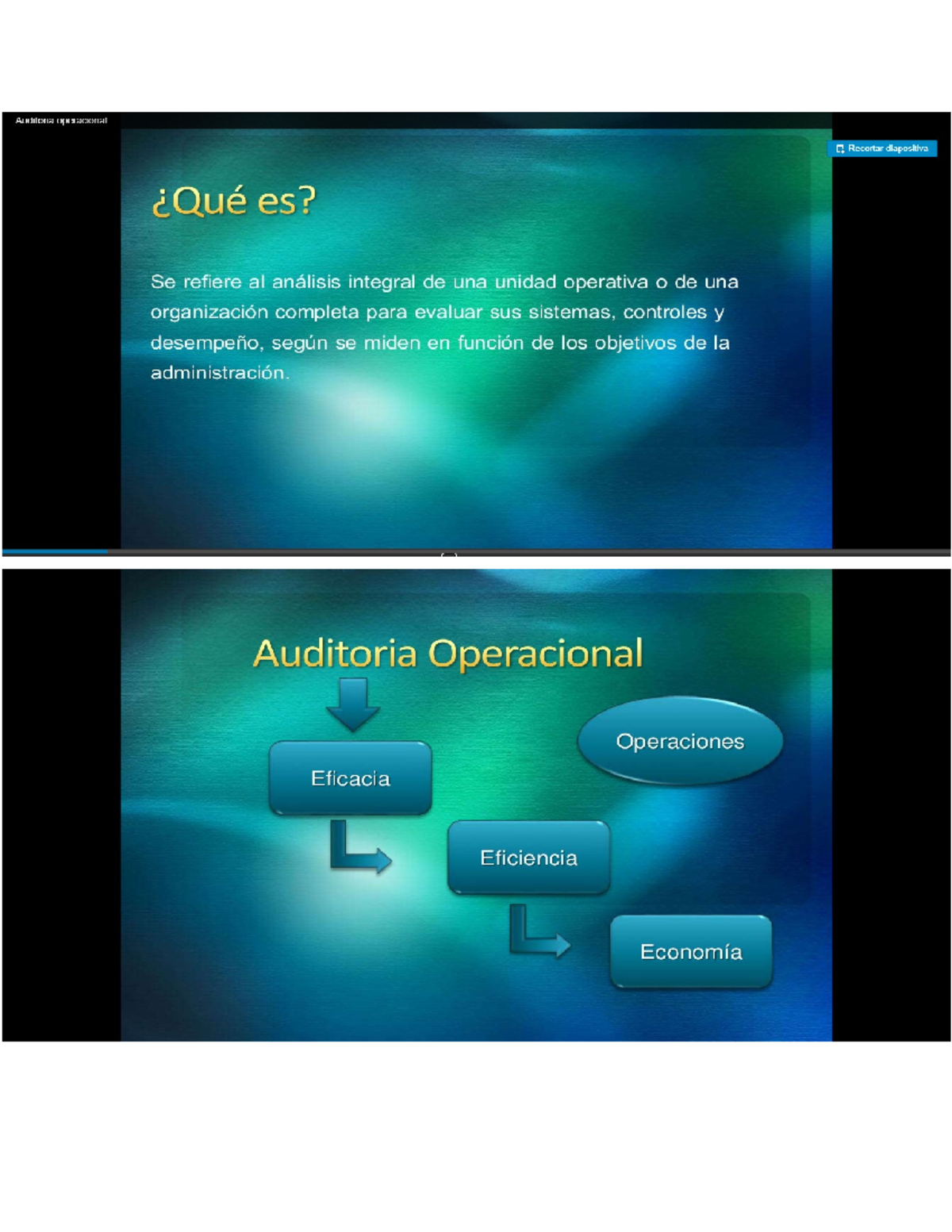 Auditoria operacional resumen - Studocu