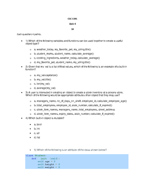 LAB 9- students - Page 1 of 2 CSC 1301 LAB 9 Define a function called exact_change that takes ...