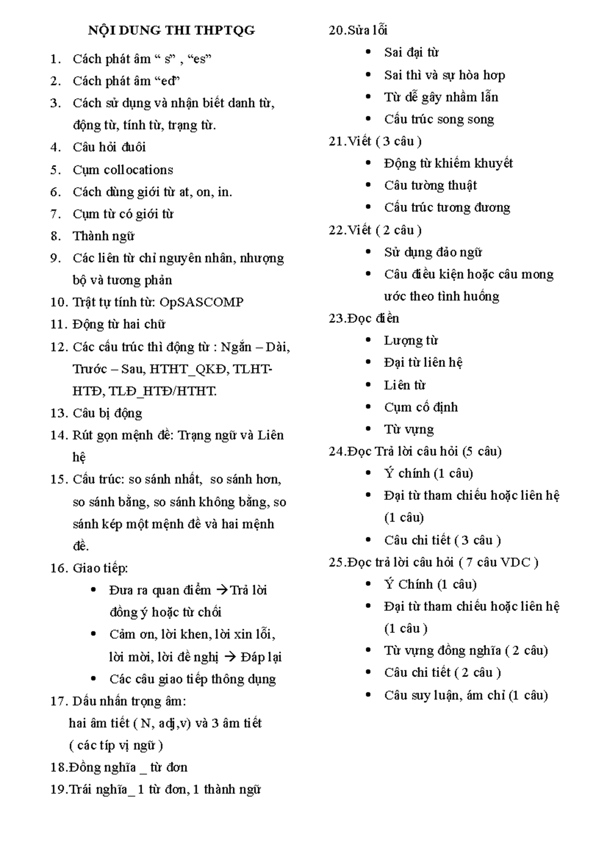 NỘI DUNG THI Thptqg - asddas - NỘI DUNG THI THPTQG Cách phát âm “ s ...