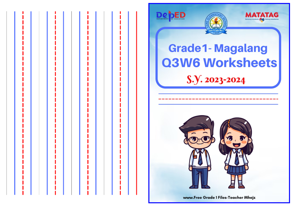 G1 Q3 WEEK 6 Worksheets Teacher Mhejz - BS Elementary Education - Studocu