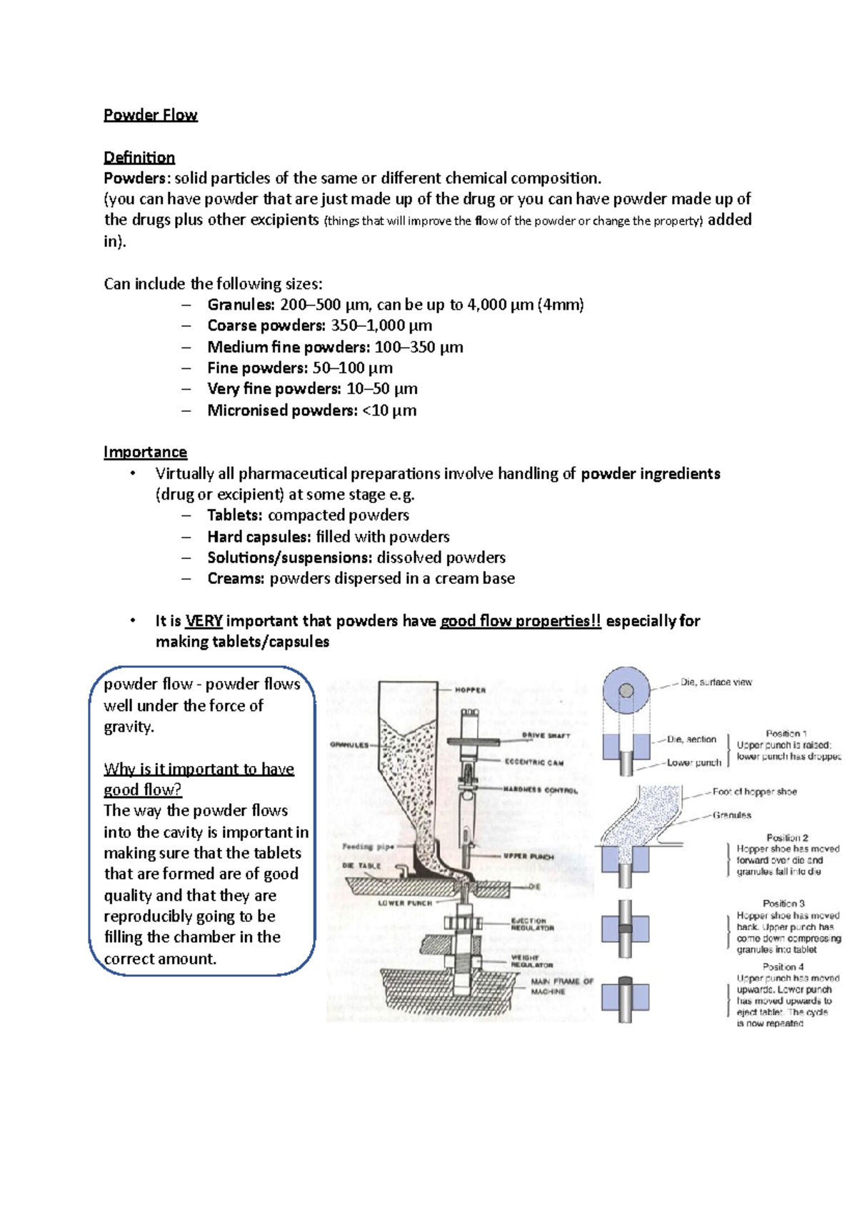 L7-Powder Flow - notes from lecs - Powder Flow Definition Powders ...