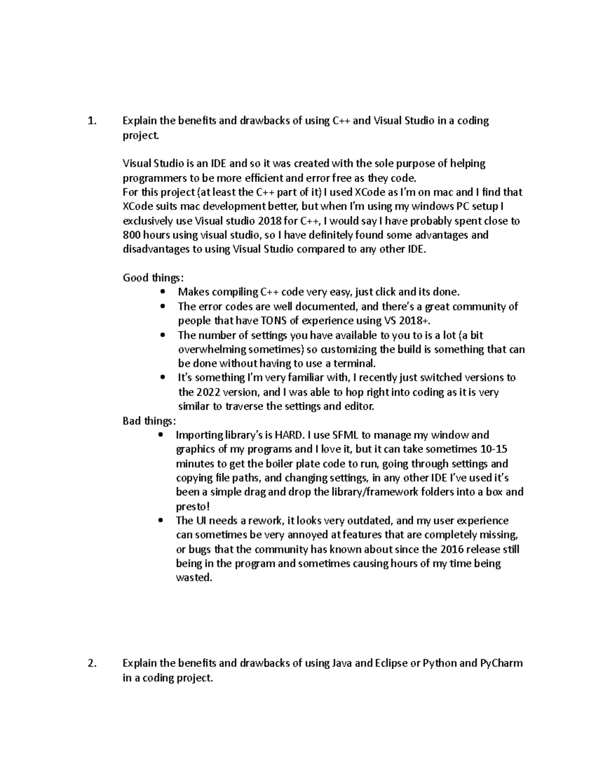 Reflection - This is one of the assignments for week 1 - Explain the ...