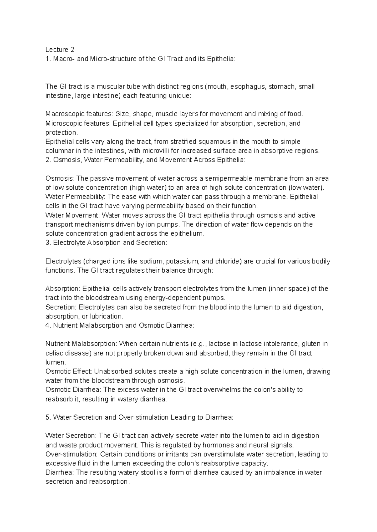 Medsci 205 - lecture summaries and learning intentions - Lecture 2 1. Macro- and Micro-structure ...