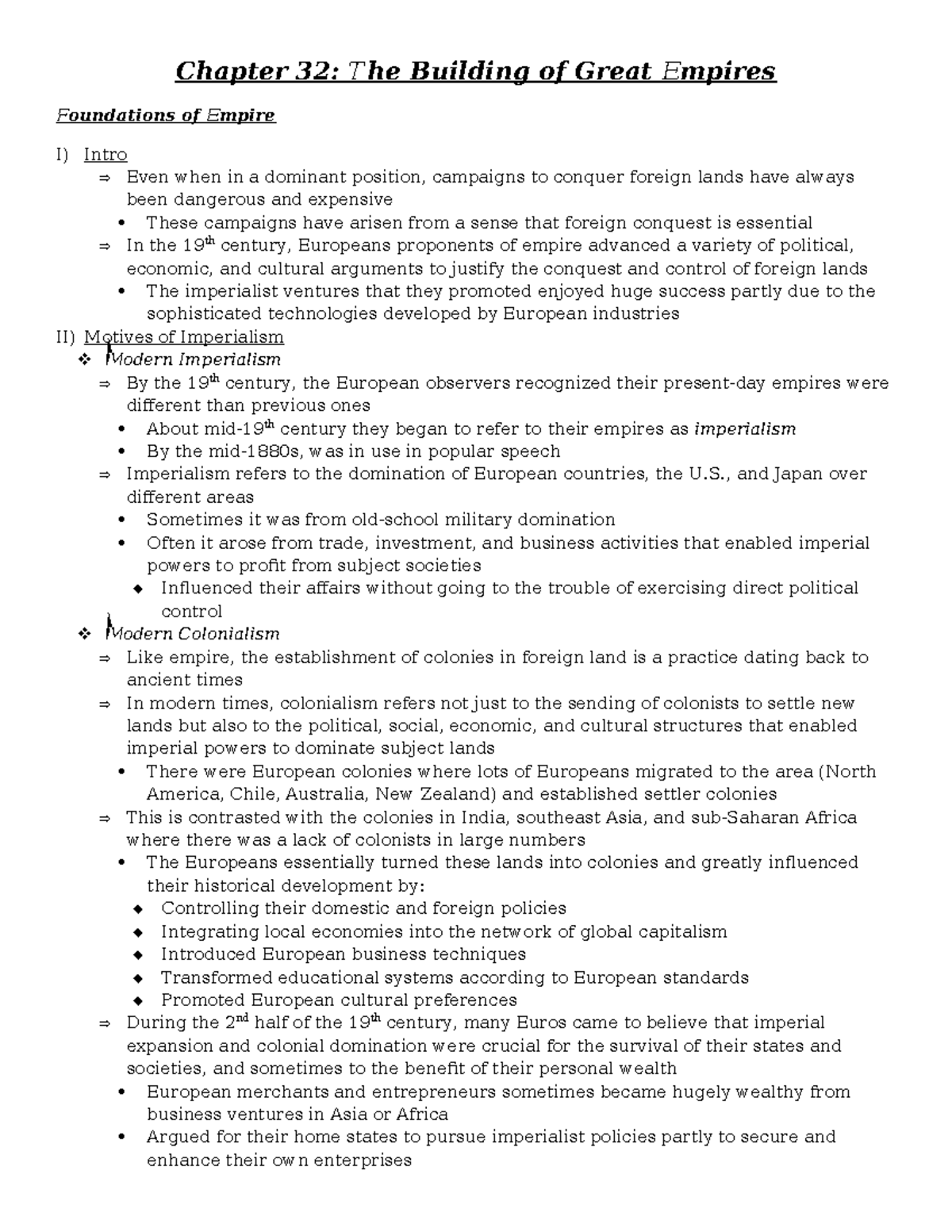 Beginning ch 32 - Chapter 32: The Building of Great Empires Foundations ...