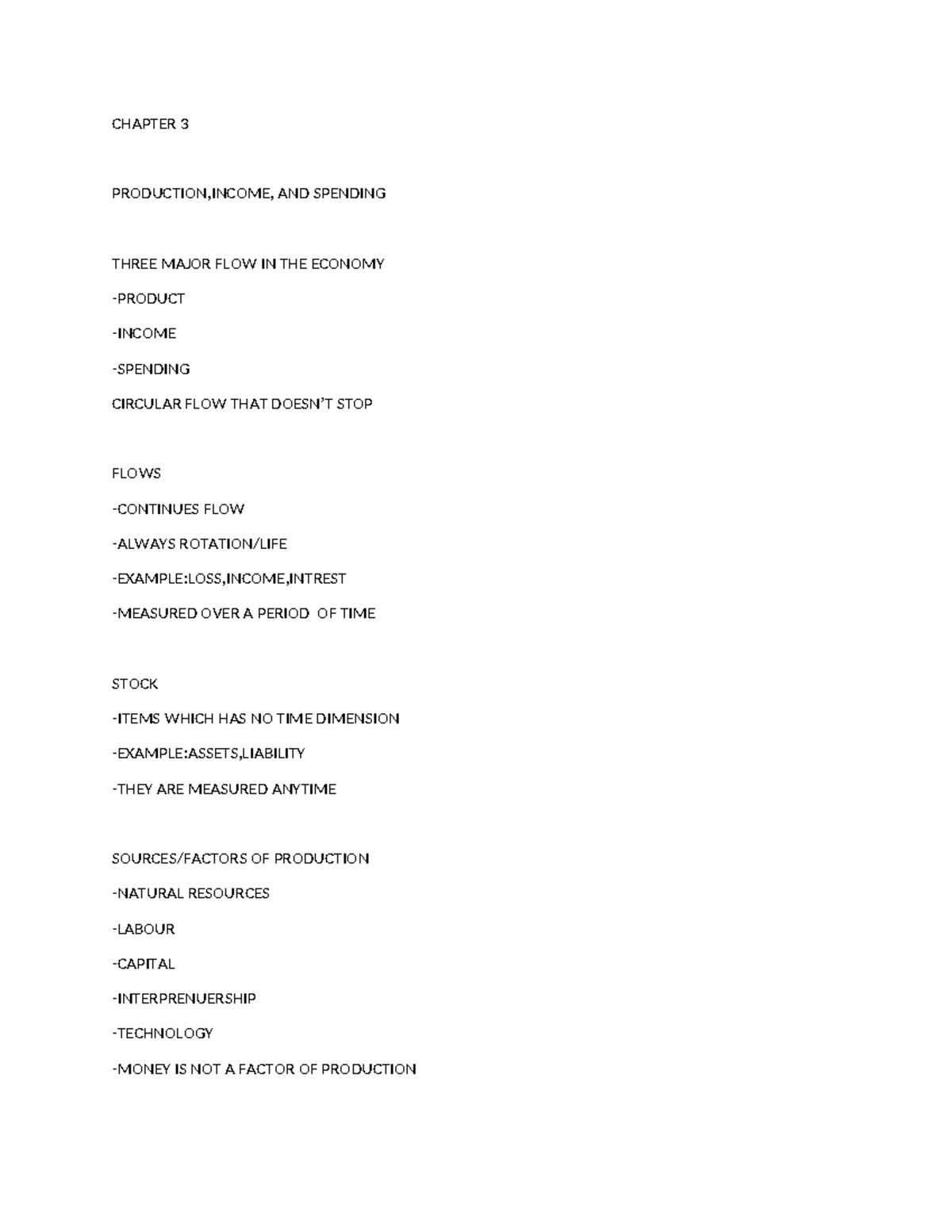 Chapter 3 - production, income and spending in a mixed economy ...