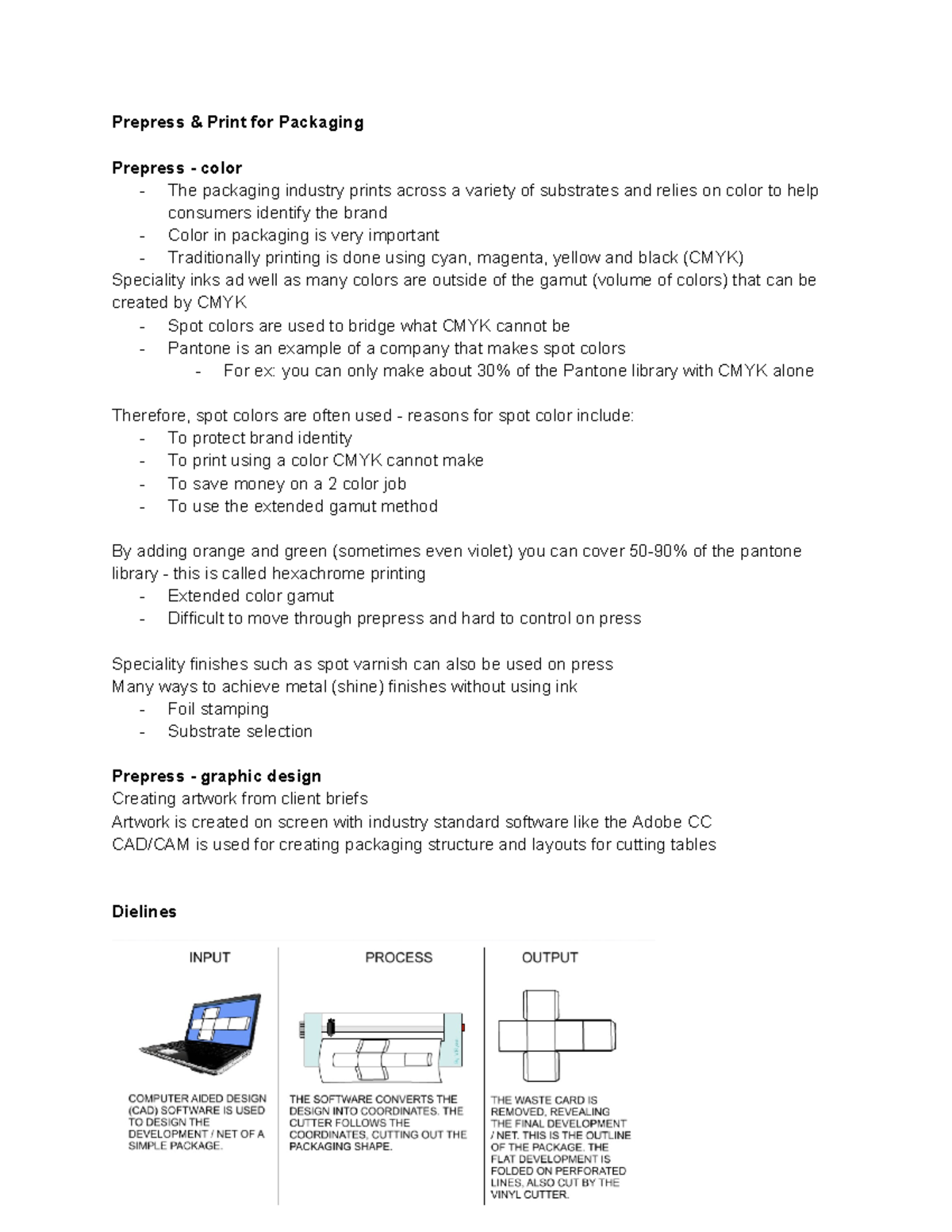 Module 8 - Notes - Prepress & Print for Packaging Prepress - color ...
