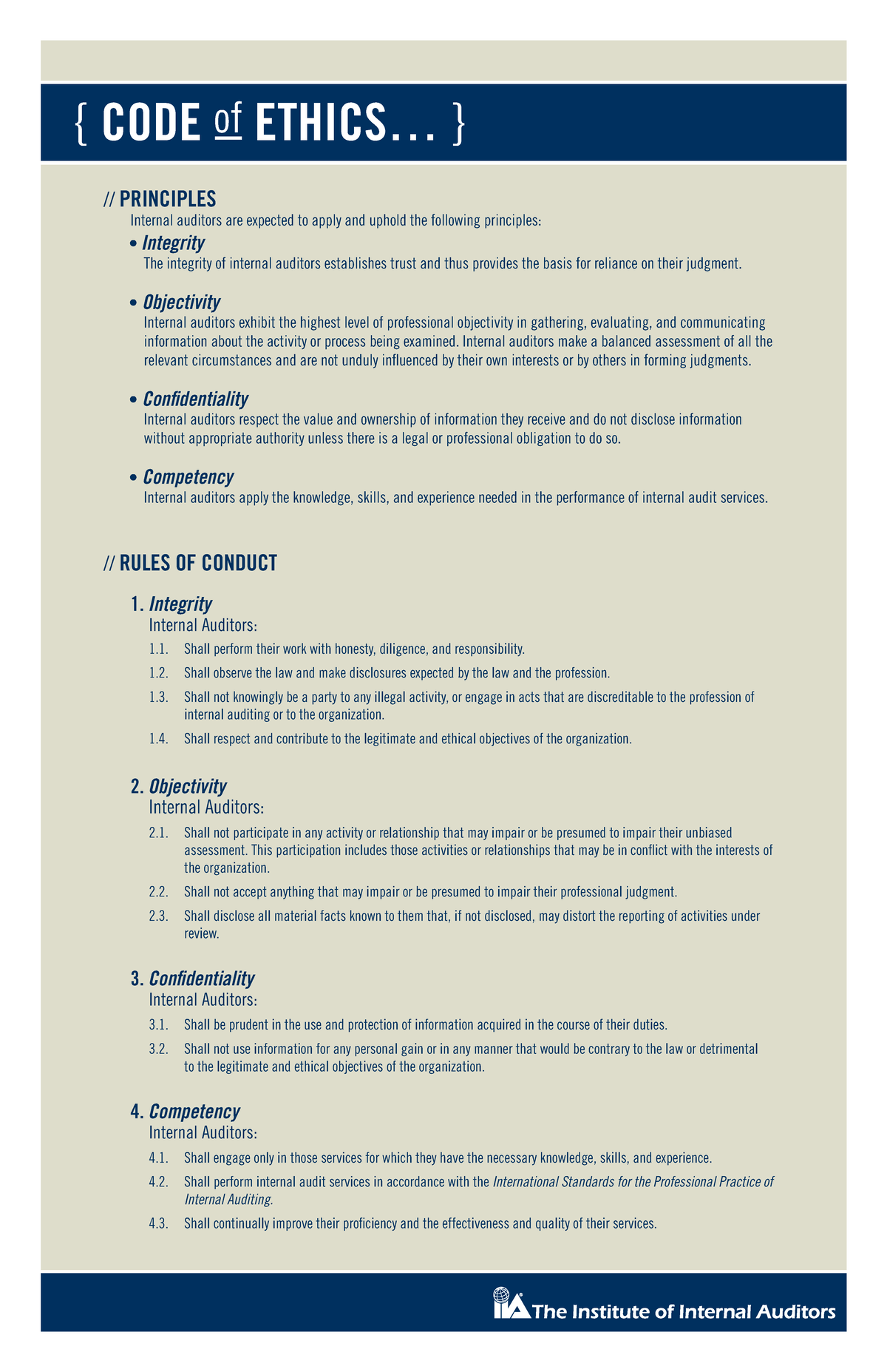 Code of Ethics ans best pratices and coso frame work - { CODE of ETHICS ...