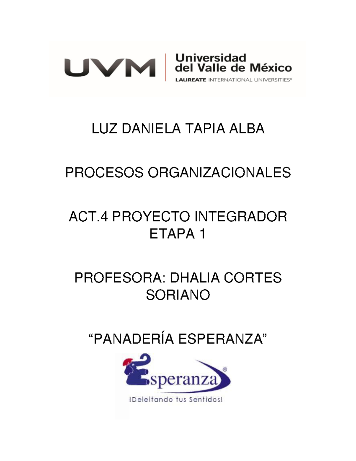 LUZ+ Daniela+ Tapia+ Albaproyeta 1 - LUZ DANIELA TAPIA ALBA PROCESOS ORGANIZACIONALES ACT ...