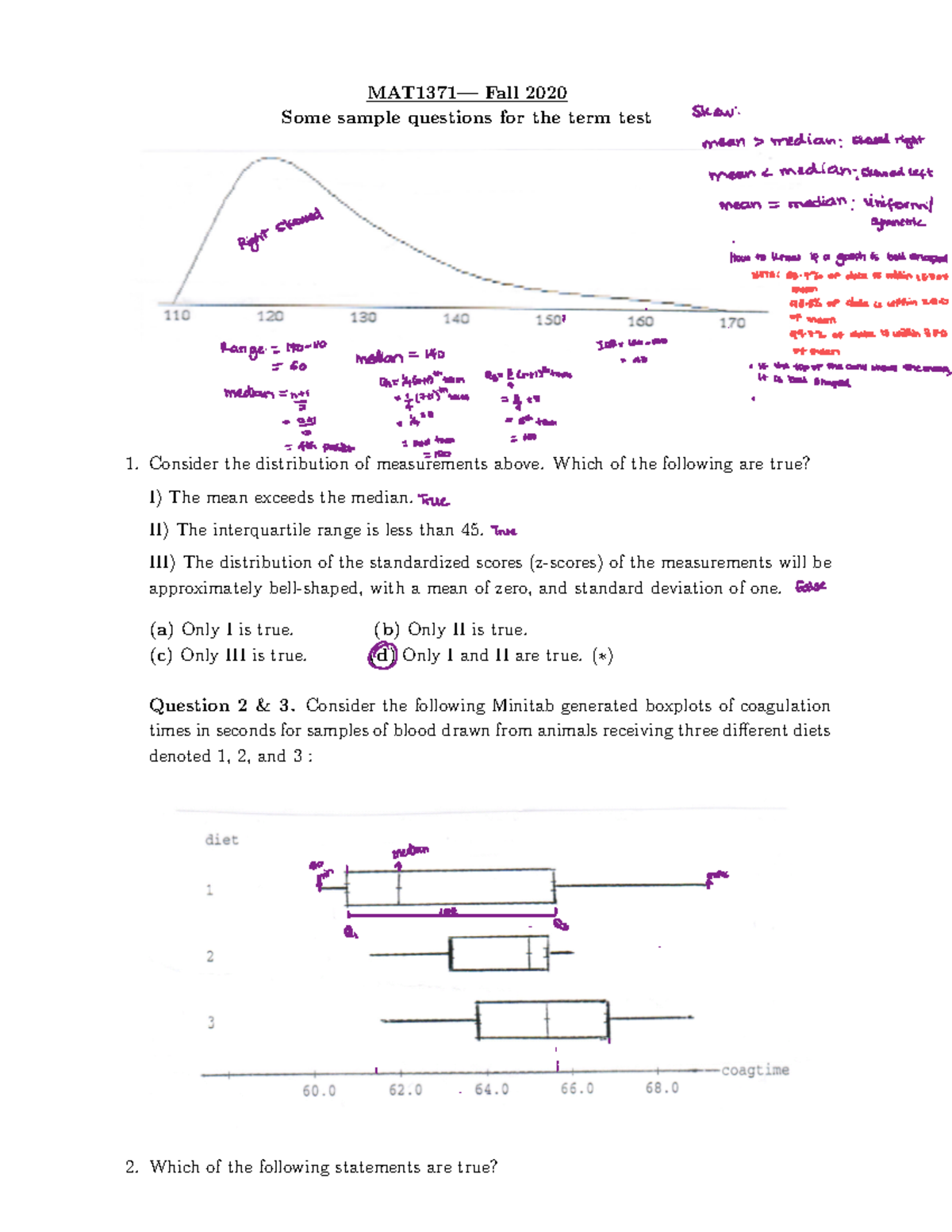 Sample-test - sample midterm 1 - MAT1371— Fall 2020 Some sample ...