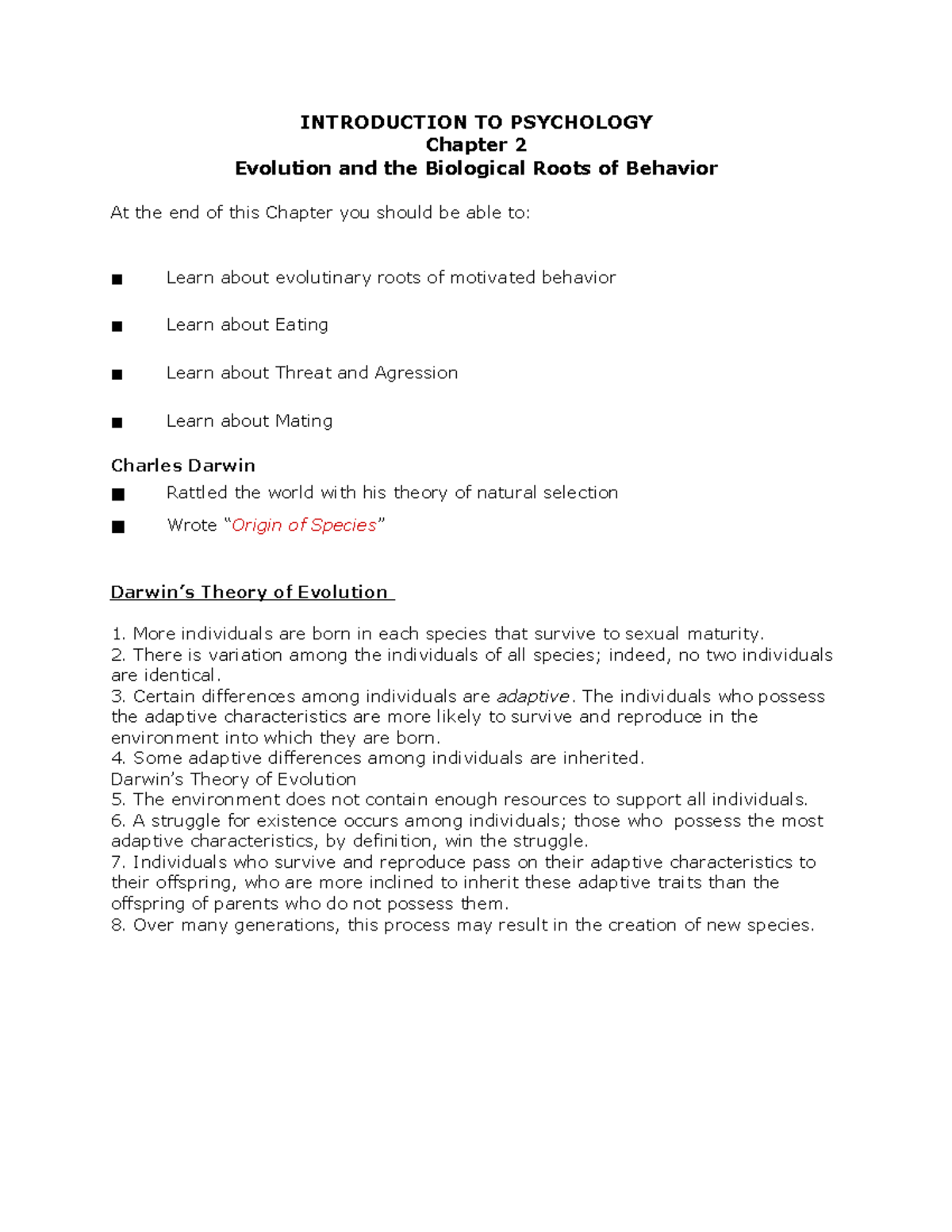 Psych 150 - ch2 - Chapter 2 module 2 notes - INTRODUCTION TO PSYCHOLOGY ...